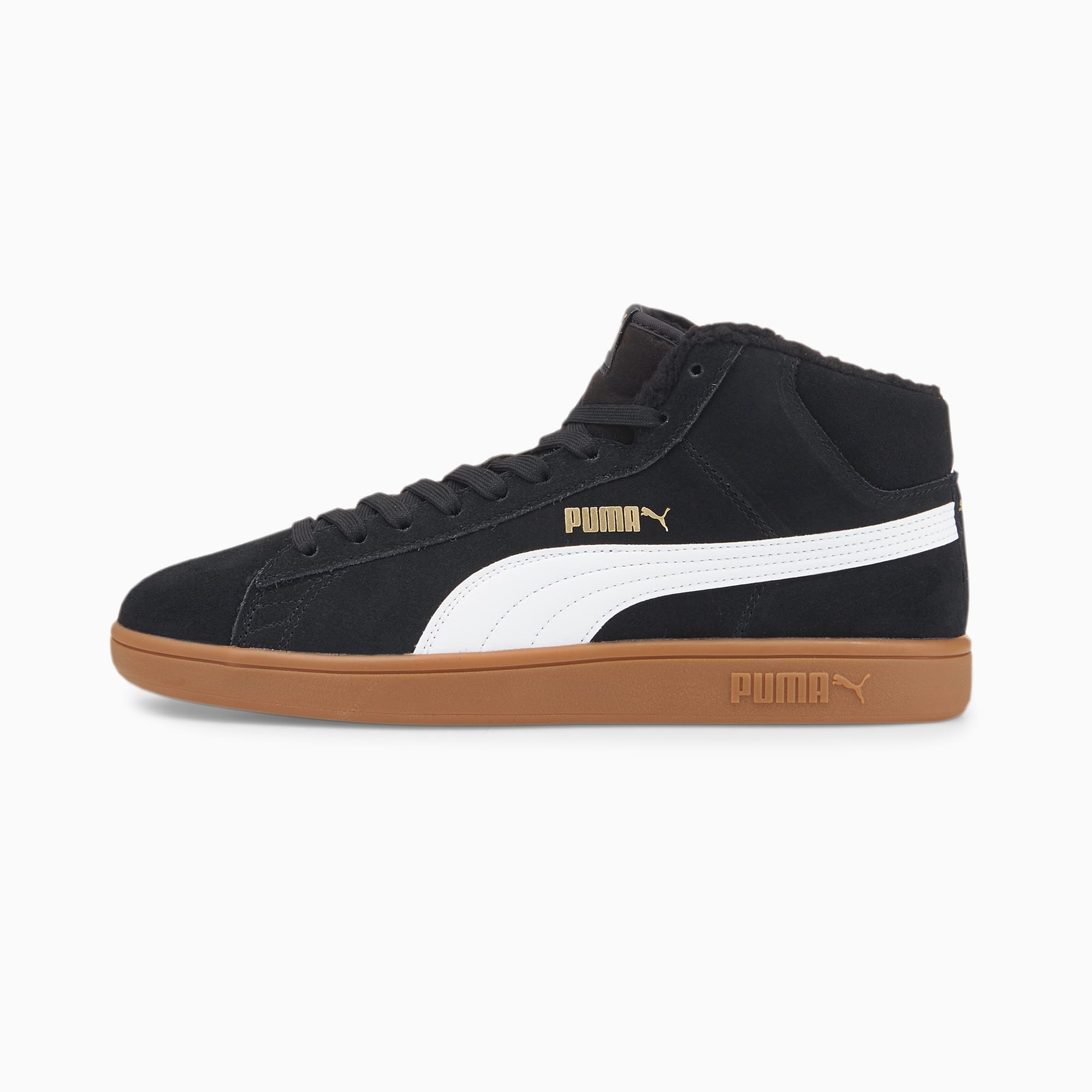 Puma Smash v2 Mid Winter Wit/Zwart (375870-01)