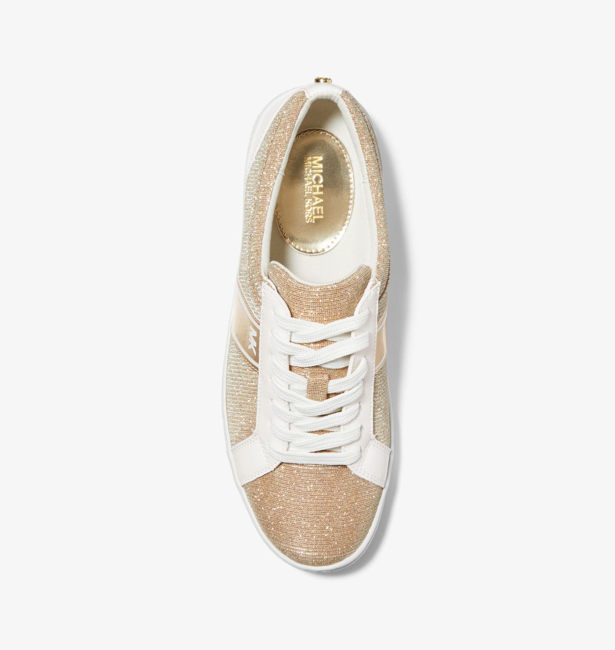 Michael Kors MK Juno Glitter Chain-Mesh Sneaker - Cream (43F2JUFSAD-0141)