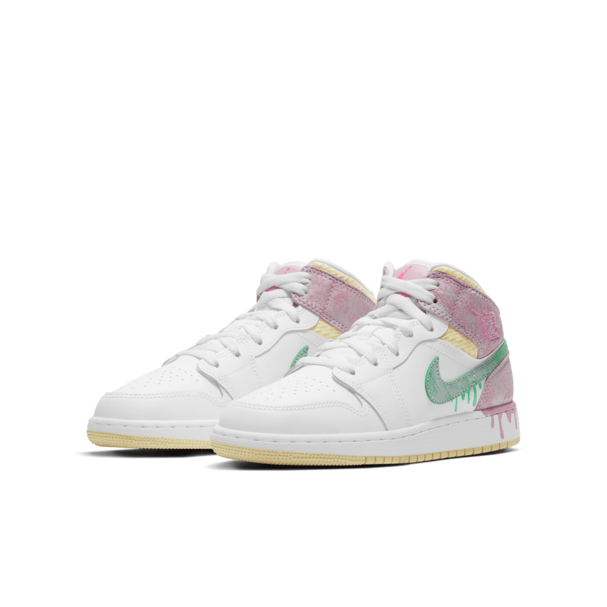 Air Jordan 1 Mid Paint Drip (GS) (DD1666-100)