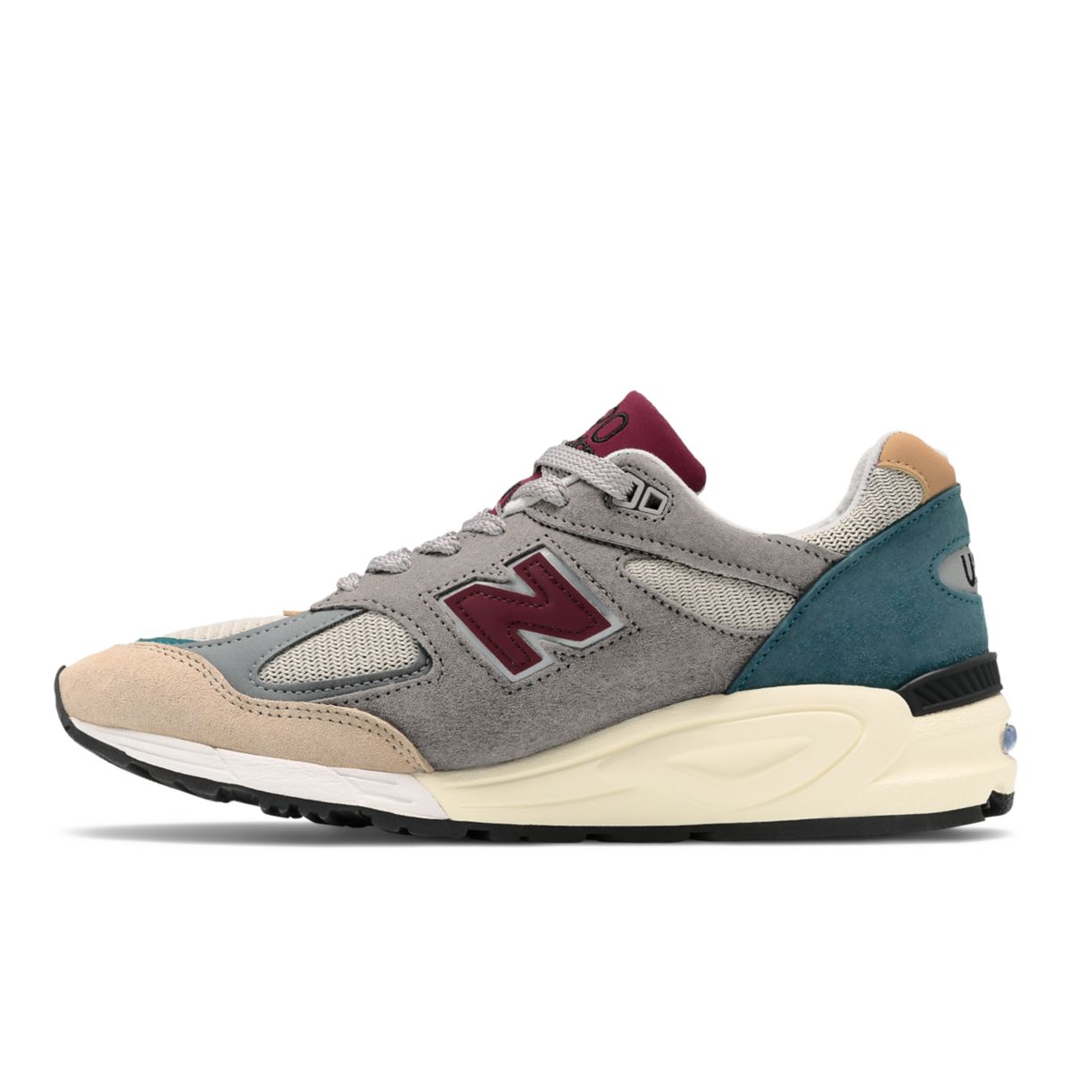New Balance 990v2 Grey Green Maroon (M990CP2)