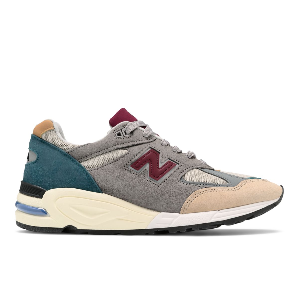 New Balance 990v2 Grey Green Maroon (M990CP2)