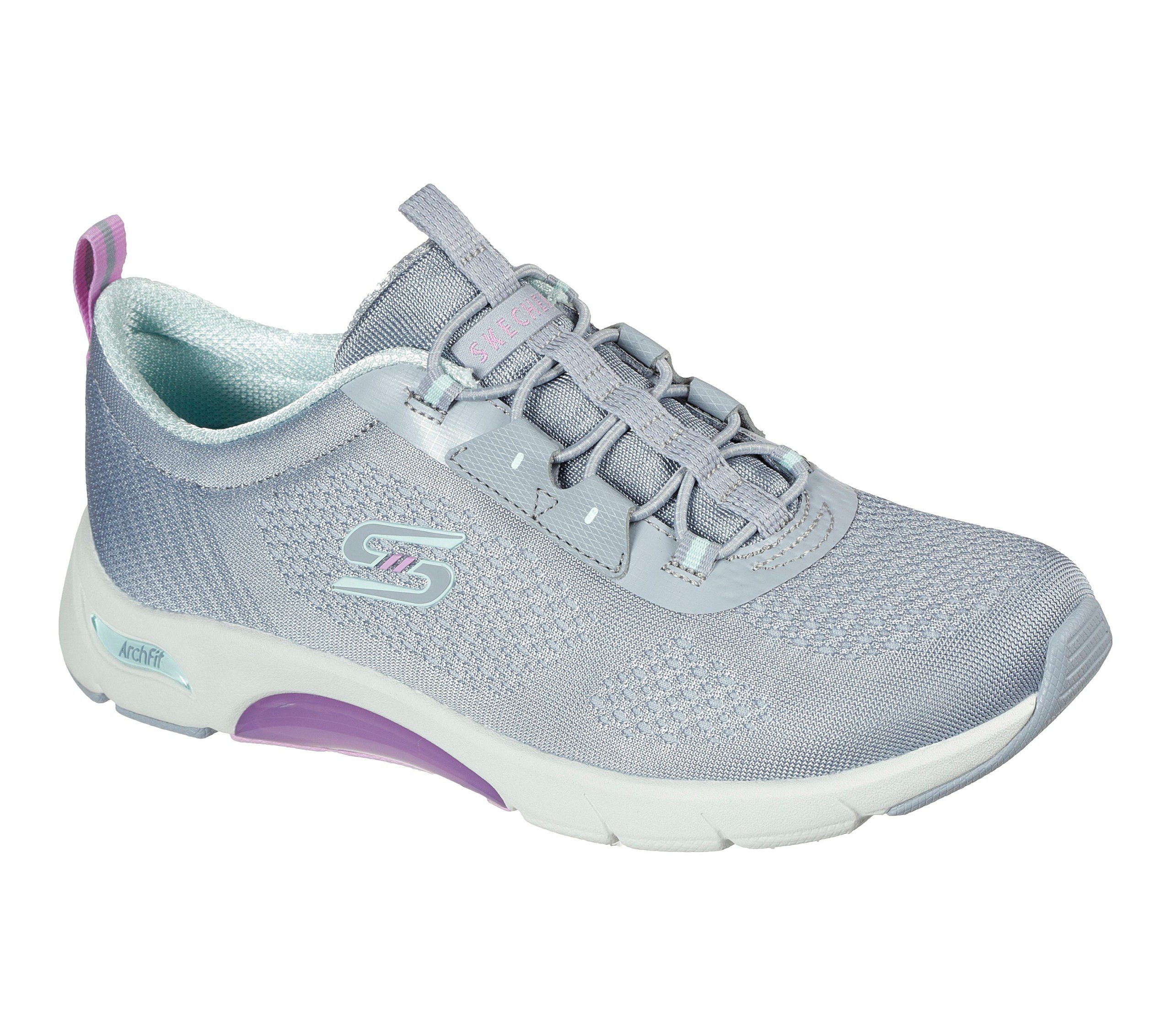 Skechers Skech-Air Arch Fit - Mellow - Grijs / Aqua (104254-GYAQ)