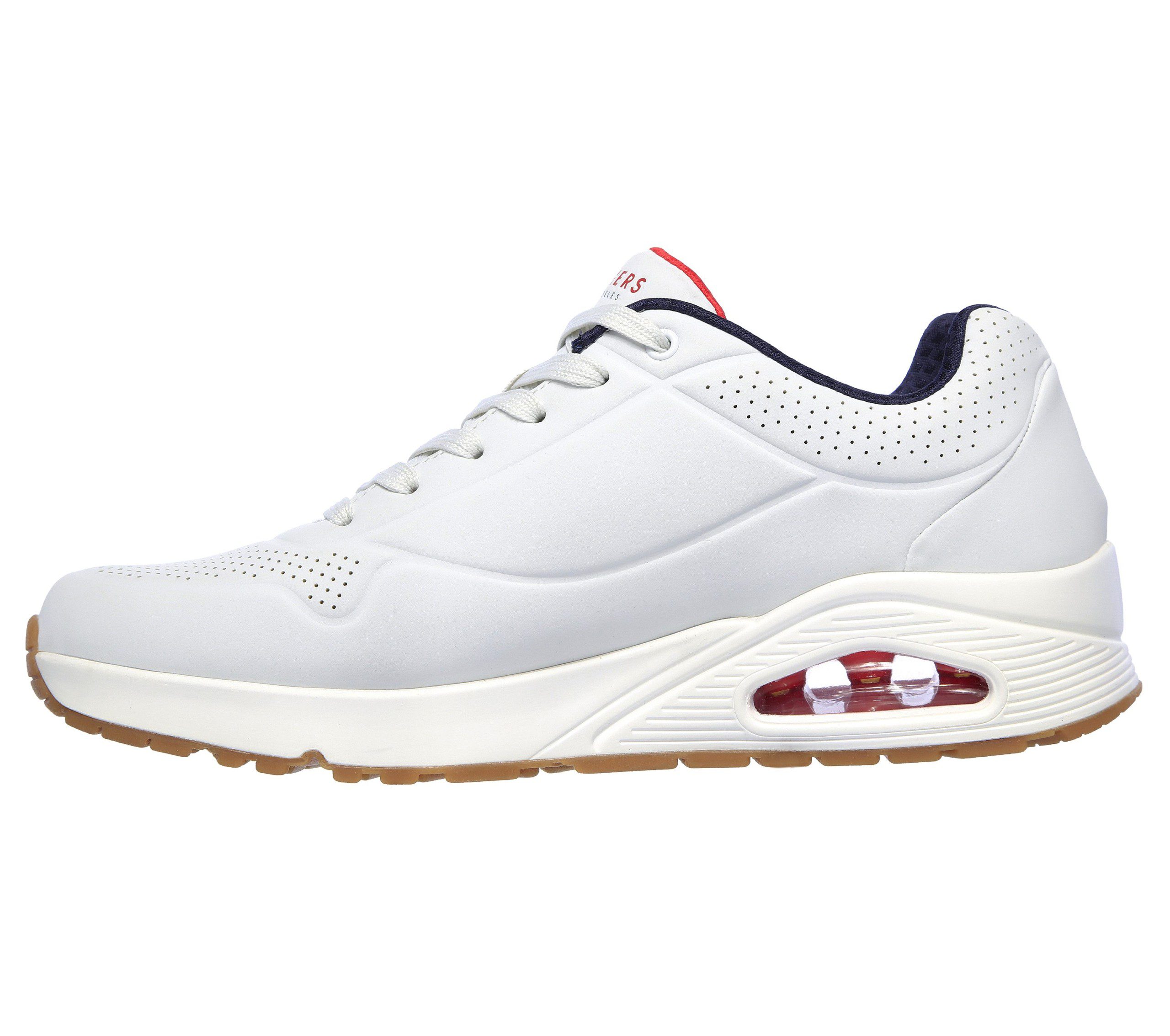 Skechers Uno - Stand On Air - Wit / Marine (52458-WNVR)