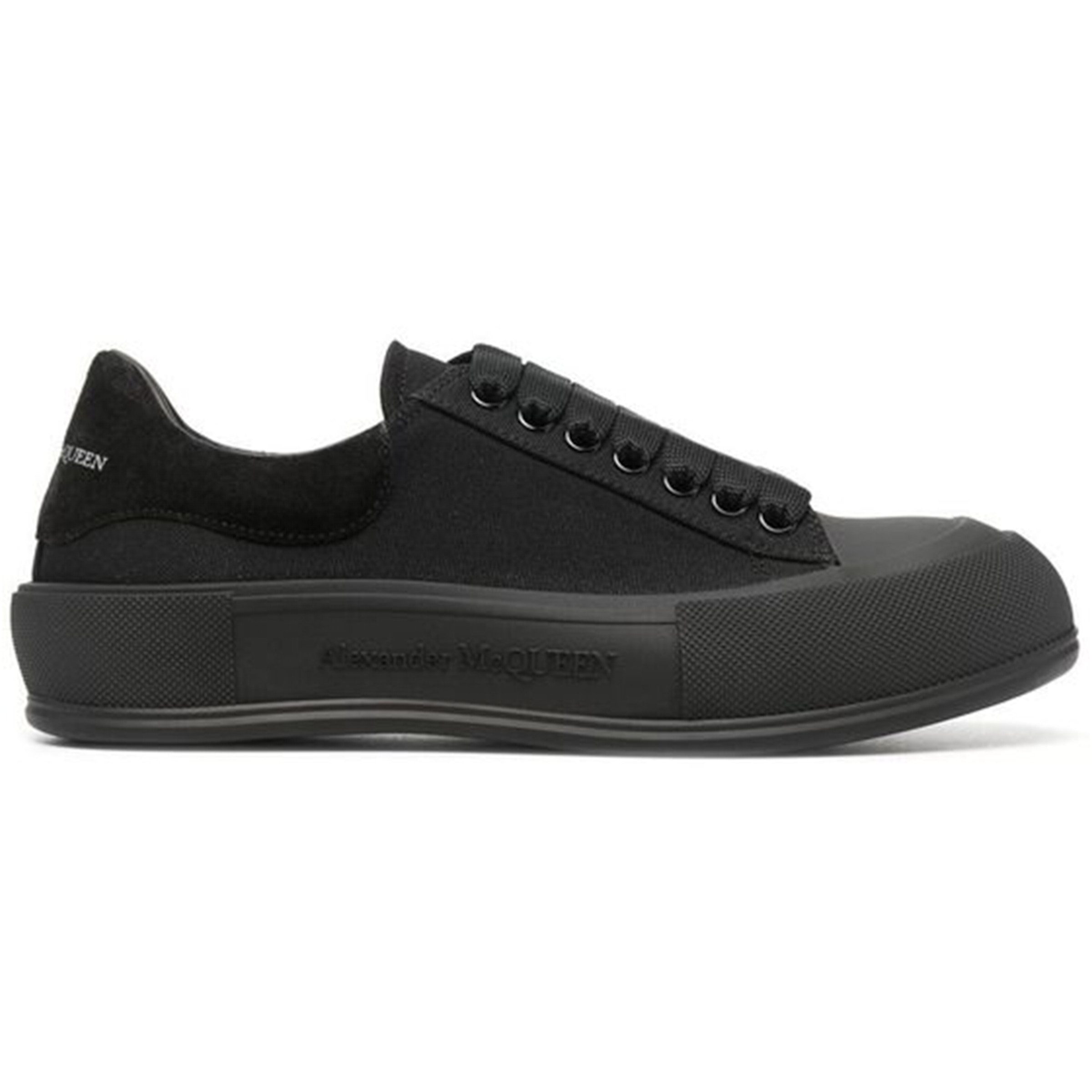 Alexander McQueen Deck Skate Plimsoll Lace-Up Triple Black ...