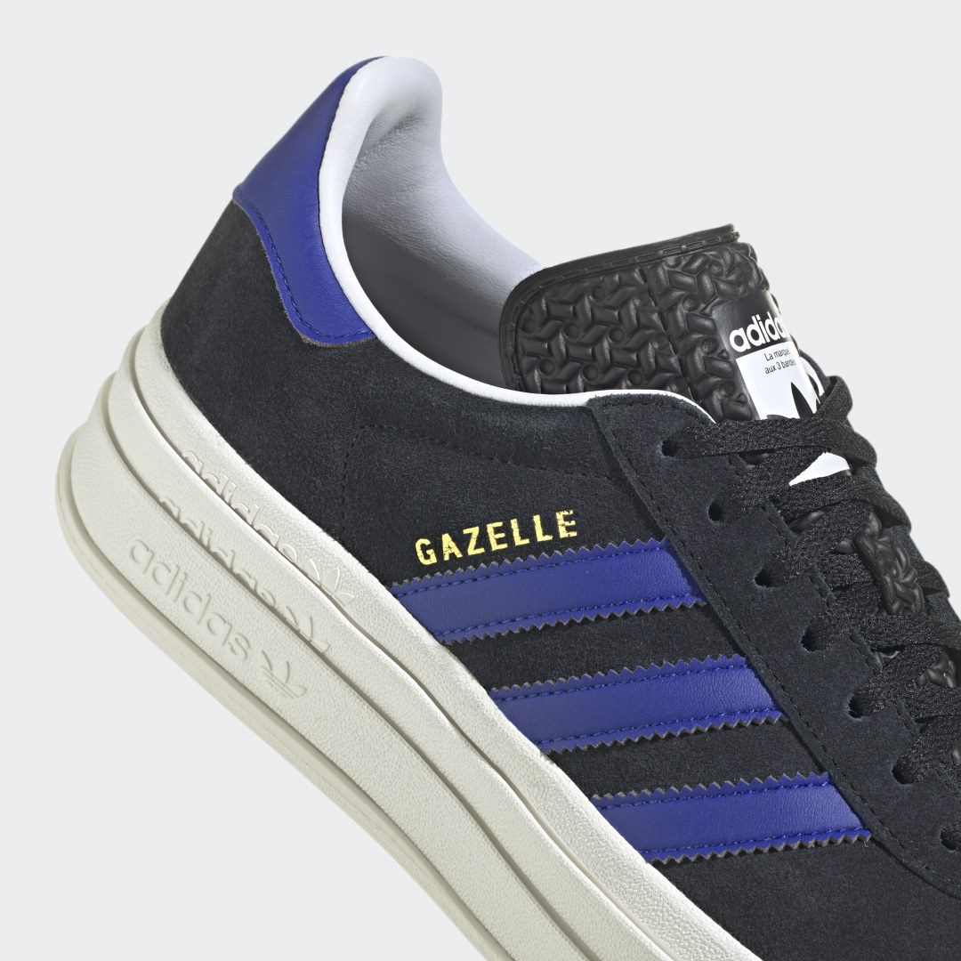 adidas Gazelle Bold Core Black / Lucid Blue / Gold Metallic (HQ4408)