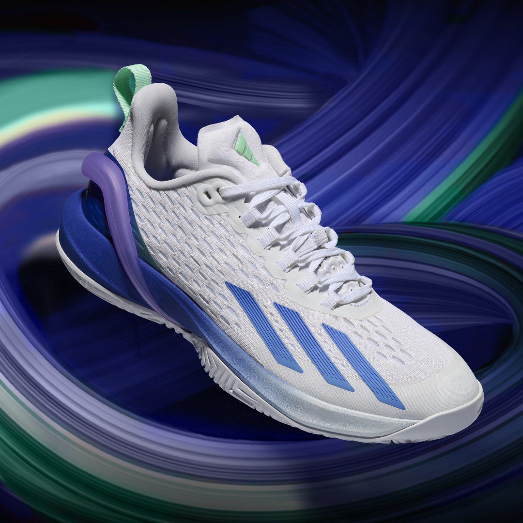 adidas adizero Cybersonic Tennis Cloud White / Blue Fusion / Pulse Mint ...