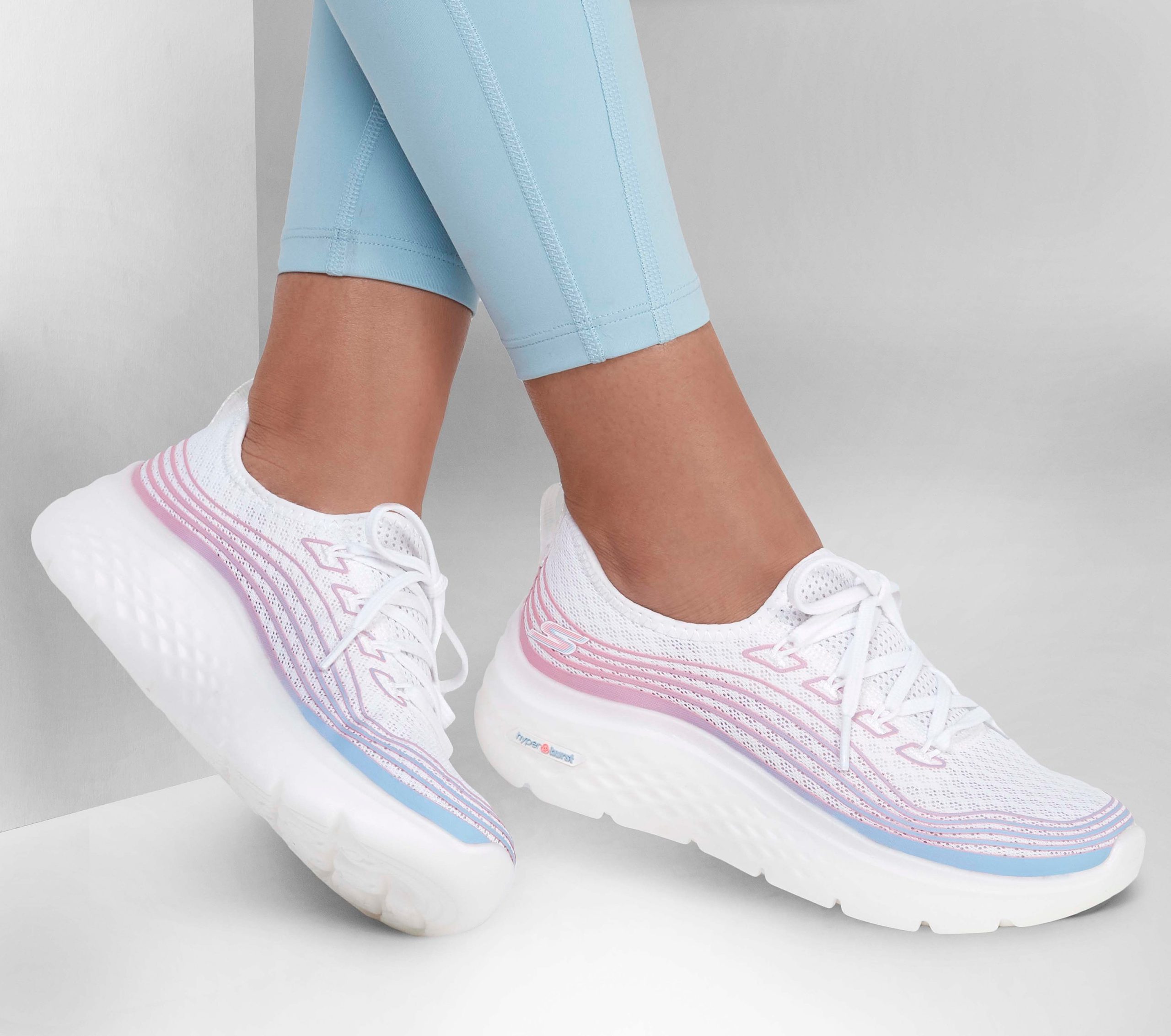 Skechers GO WALK Hyper Burst - Valar - Wit / Multi (124599-WMLT)