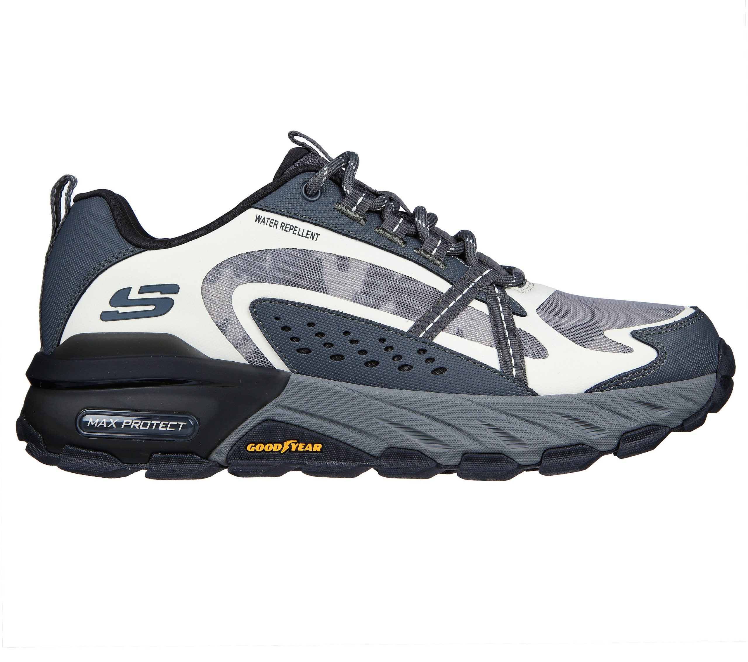 Skechers Max Protect - Task Force - Wit / Houtskool (237308-WCC)