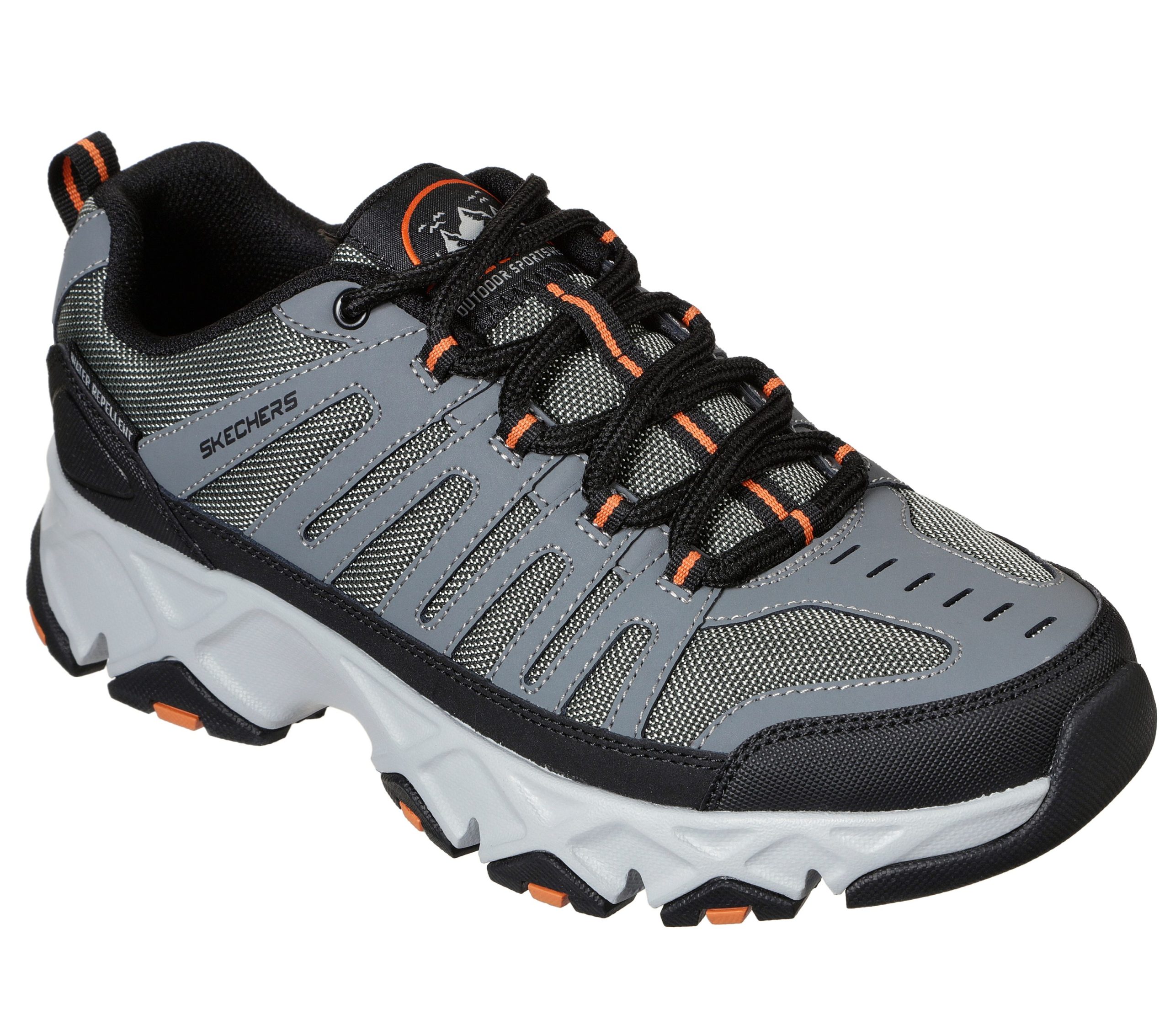 Skechers Relaxed Fit: Crossbar - Stilholt - Grijs / Oranje (51887-GYOR)