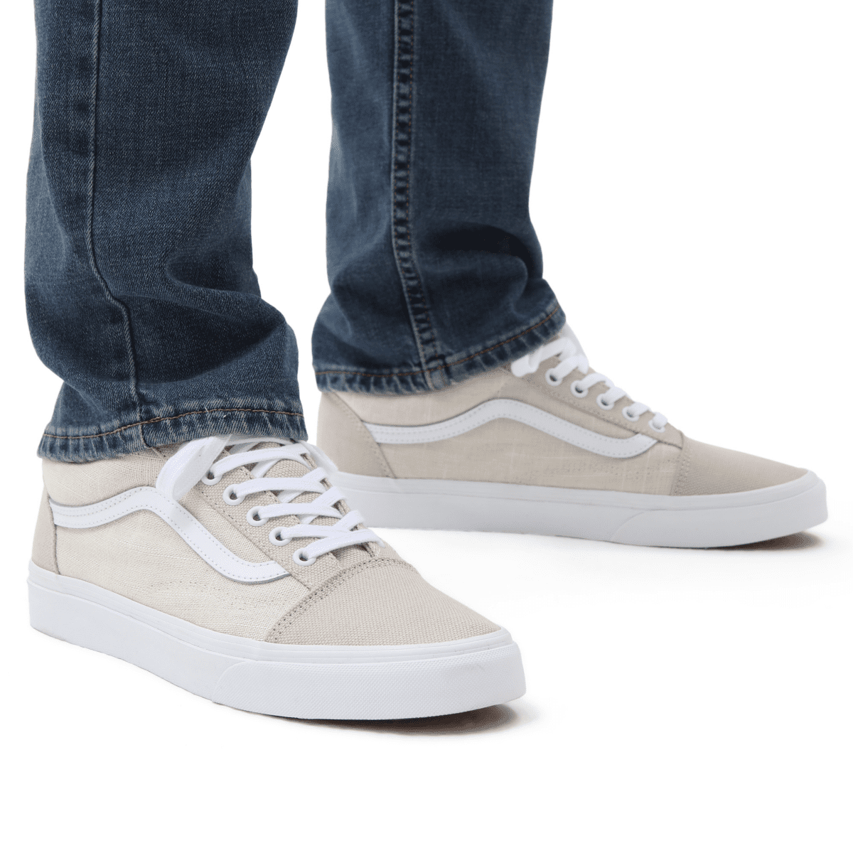 VANS Summer Linen Old Skool Wit (VN0007NTNTR)