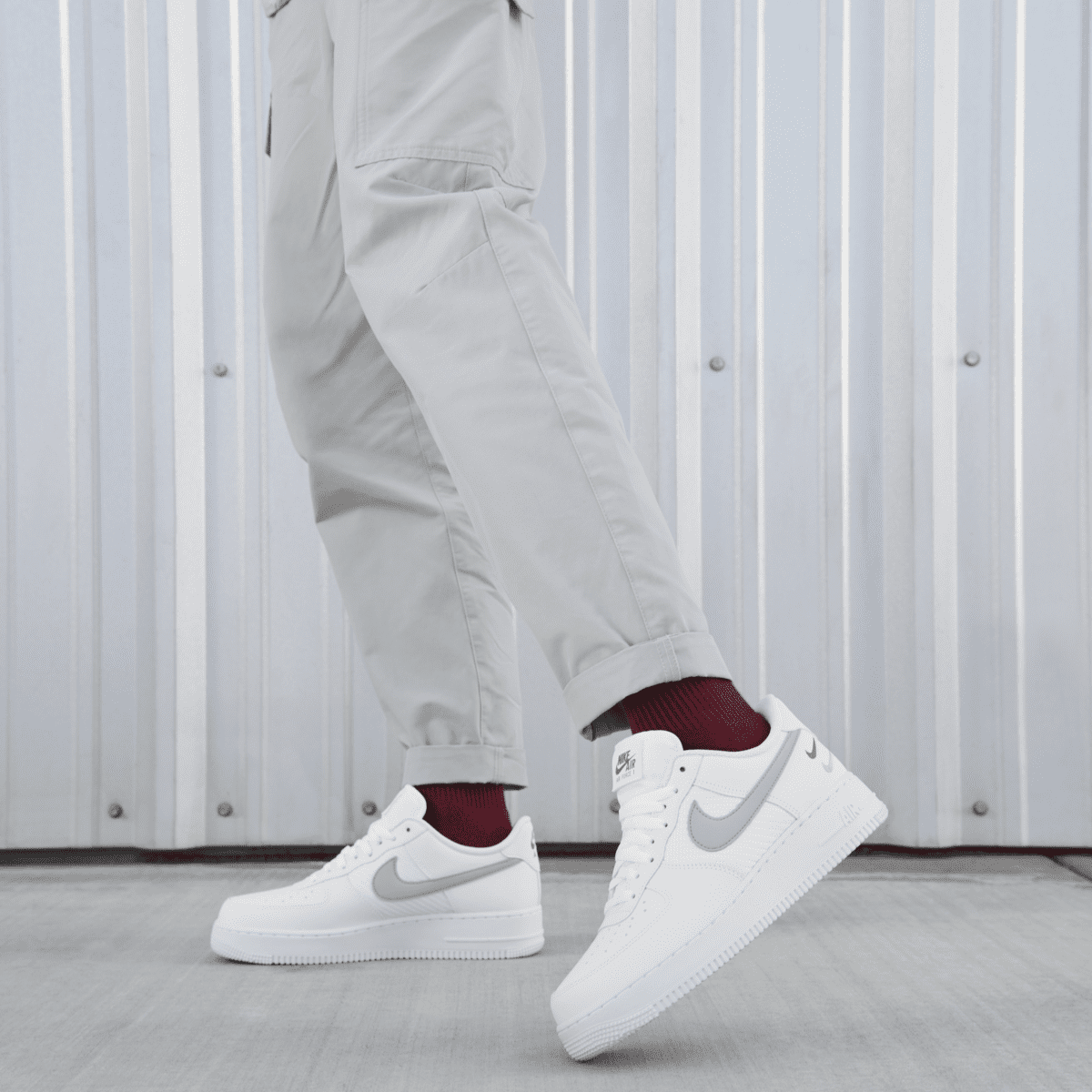 Nike Air Force 1 ’07 ‘Triple Swoosh White’ White / Wolf Grey (FD0666-100)