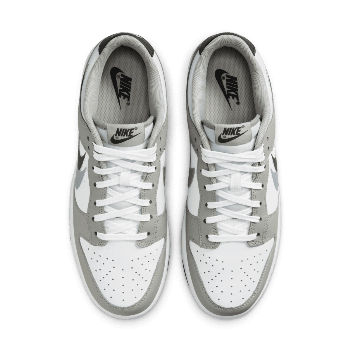 Nike Dunk Low Stencil Swoosh White / Light Stone / Black (FD0661-100)