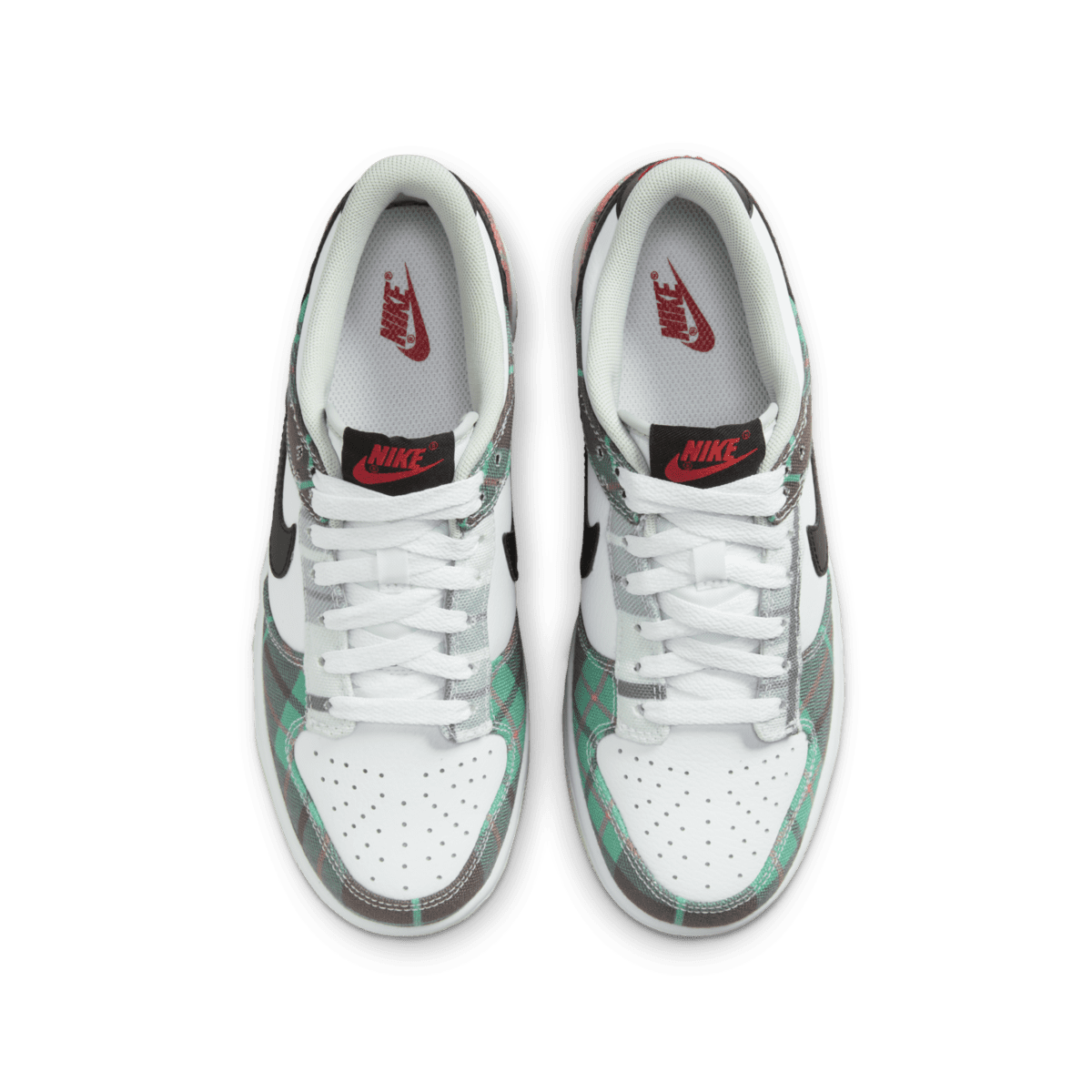 Nike Dunk Low Tartan Plaid (GS) White / Black-white-university Red ...