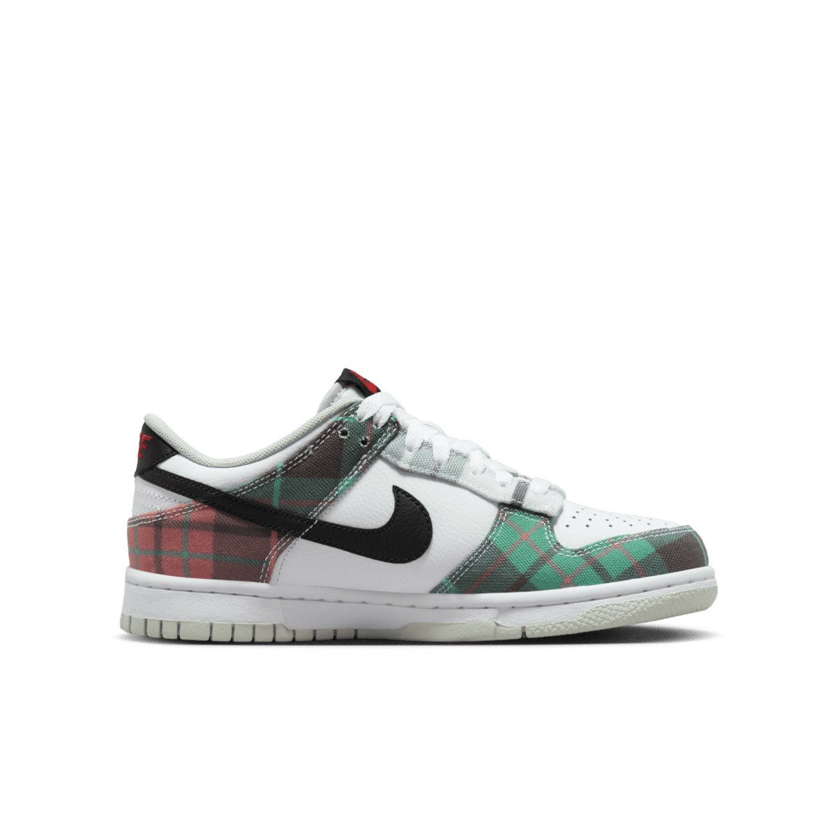 Nike Dunk Low Tartan Plaid (GS) White / Black-white-university Red ...