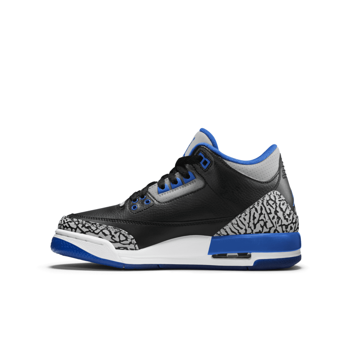 Jordan 3 Retro Sport Blue (GS) Black / Sport Blue-wolf Grey (398614-007)