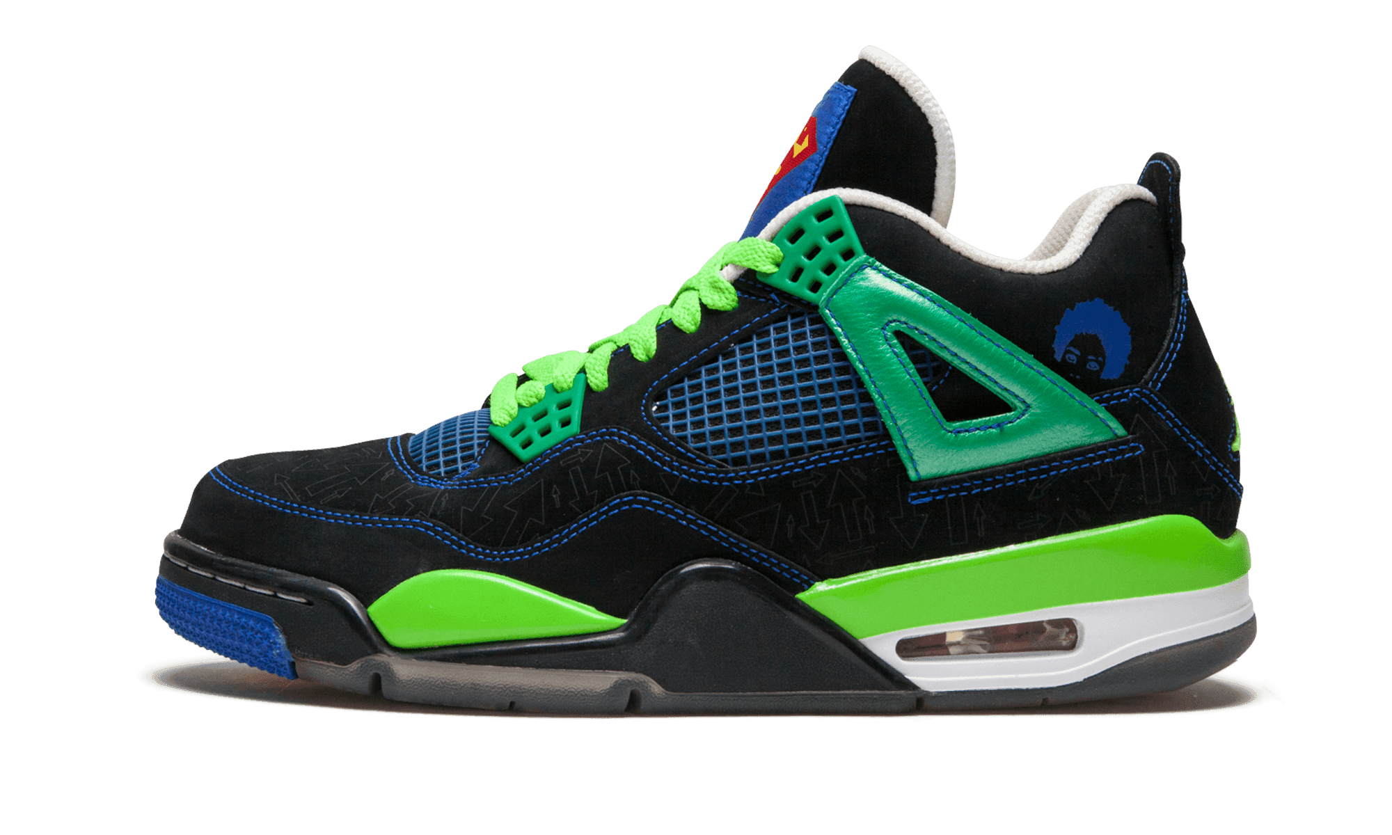 Jordan 4 Retro Doernbecher Black / Old Royal-electric Green-white ...