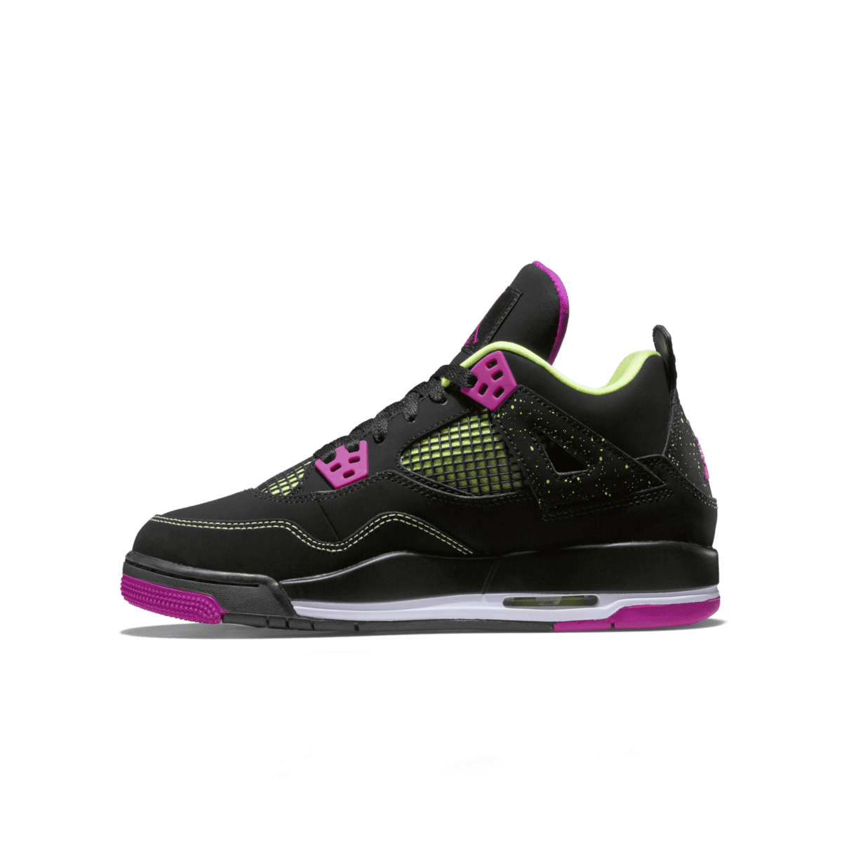 Jordan 4 Retro Fuschia (GS) Black / Fuschia Flash-liquid Lm-white (705344-027)