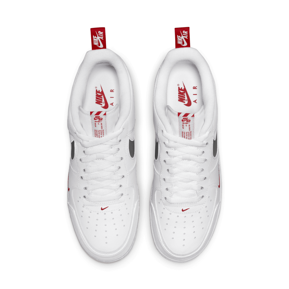 Nike Air Force 1 Low Reflective Swoosh White University Red White ...