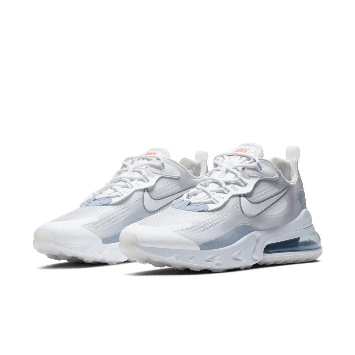 Nike Air Max 270 React White Pure Platinum White / Pure Platinum-indigo ...