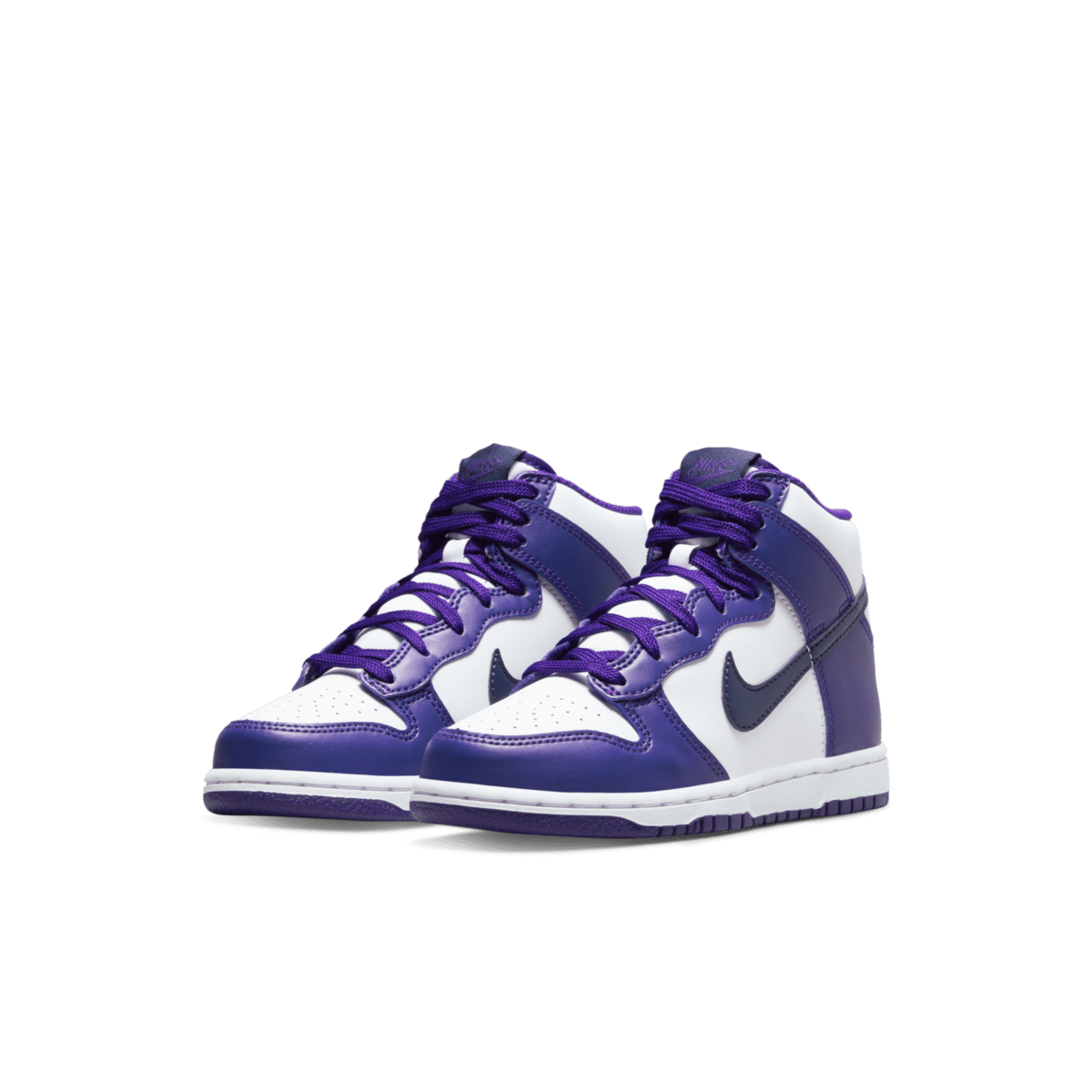 Nike Dunk High Electro Purple Midnght Navy (PS) White / Electro Purple ...