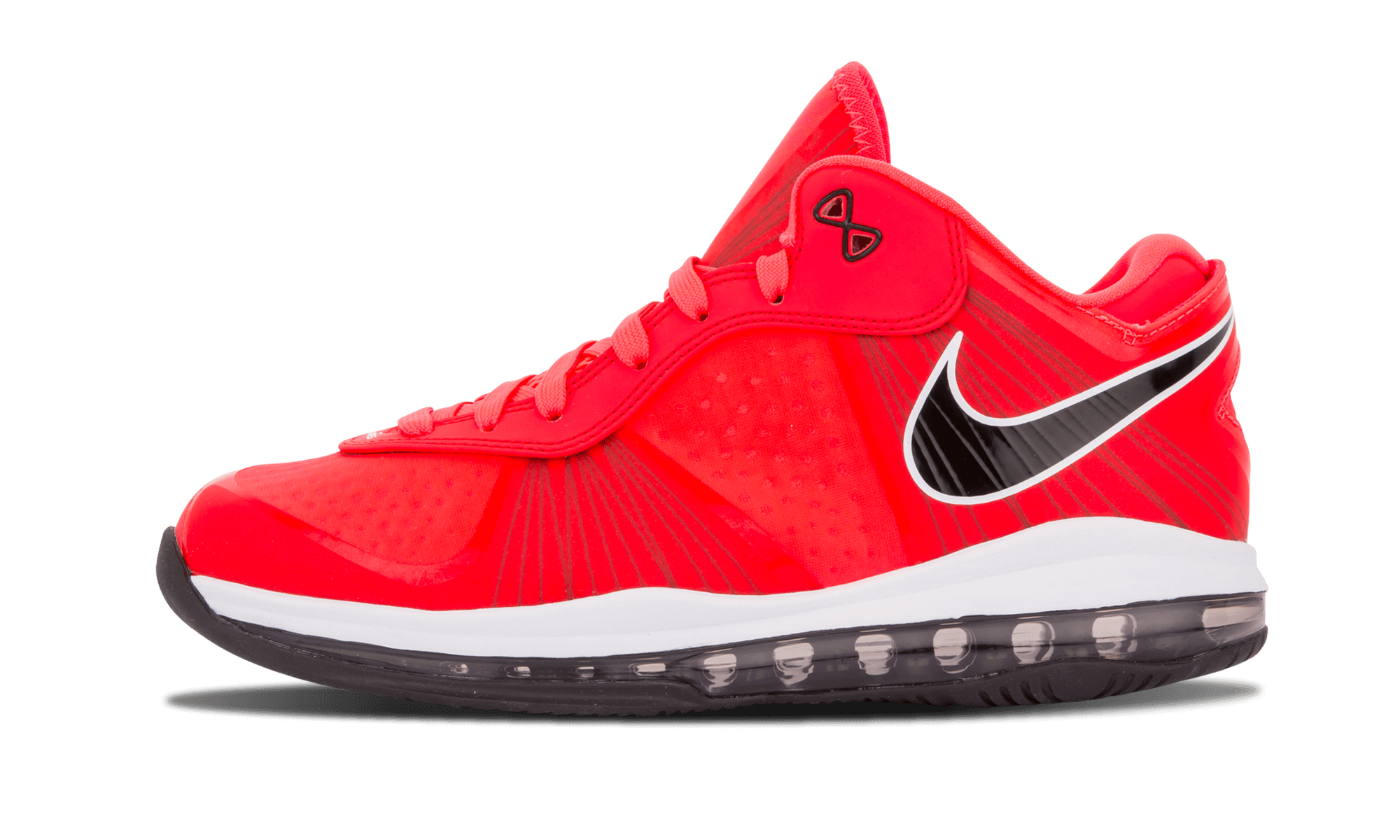 Nike LeBron 8 V/2 Low Solar Red Solar Red / Solar Red-black-white ...