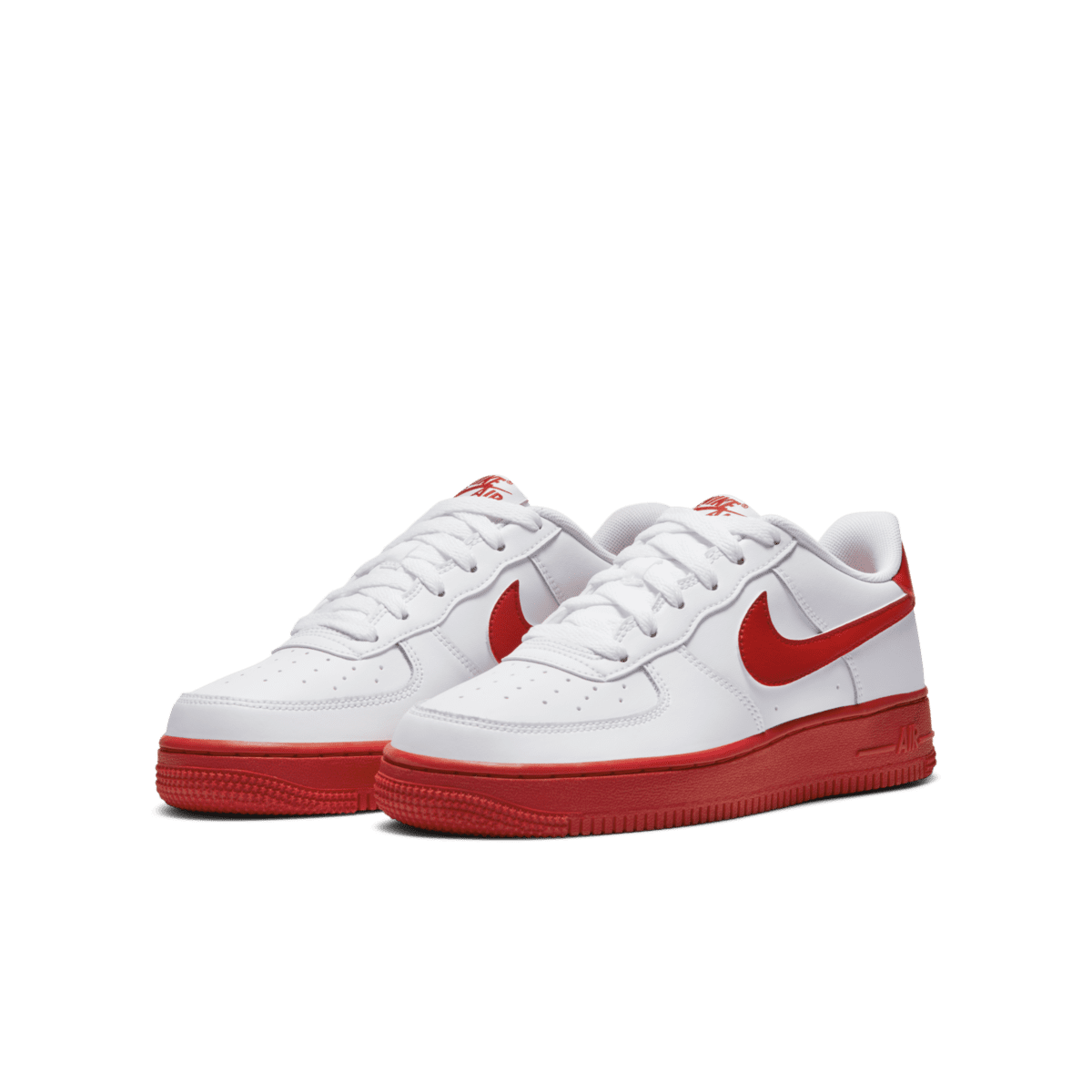 Nike Air Force 1 Low White Red Midsole (GS) White / University Red ...