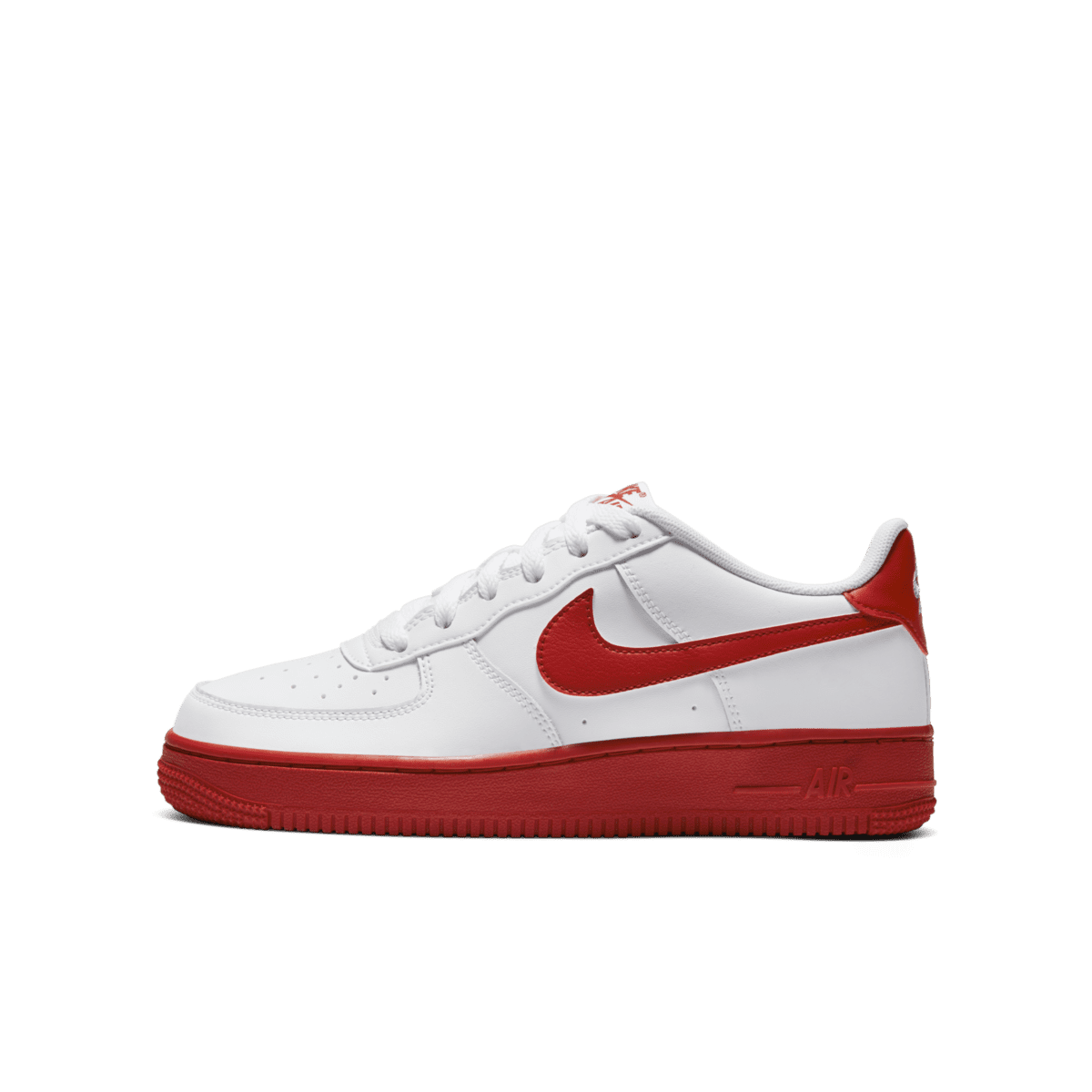 Nike Air Force 1 Low White Red Midsole (GS) White / University Red ...