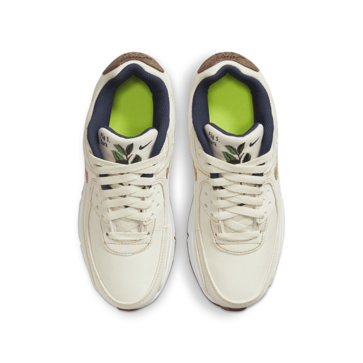 Nike Air Max 90 Cork Coconut Milk (GS) Coconut Milk / Obsidian / White ...