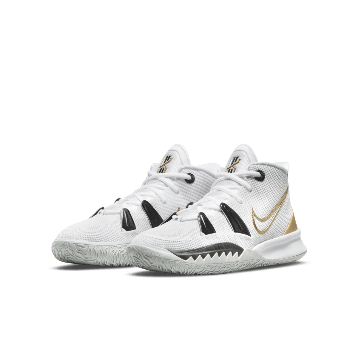 Nike Kyrie 7 NBA Final Rings (GS) White / Black / Grey Fog / Metallic ...