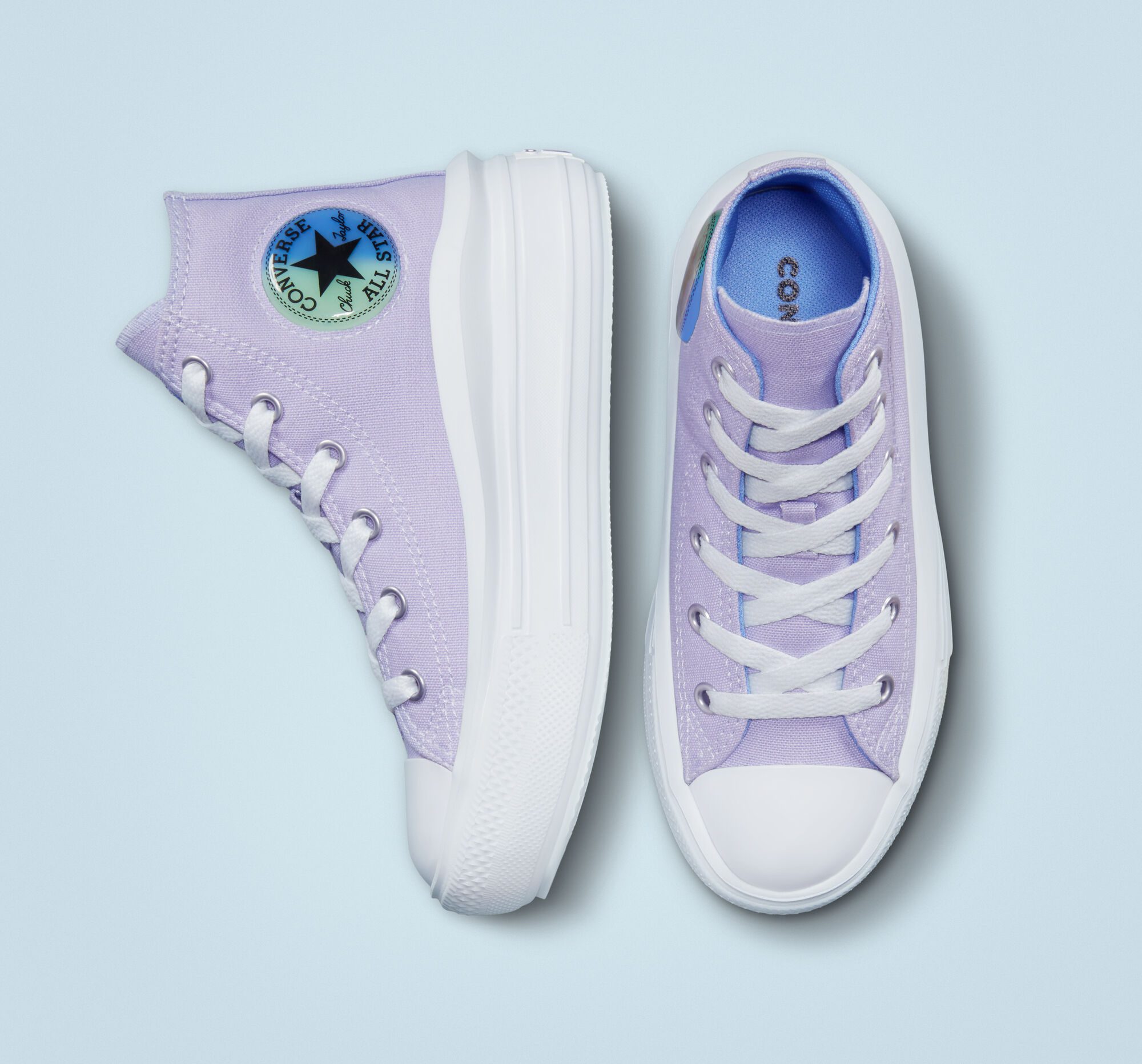 Converse Chuck Taylor All Star Move Platform Gel Patch Moonstone Violet ...