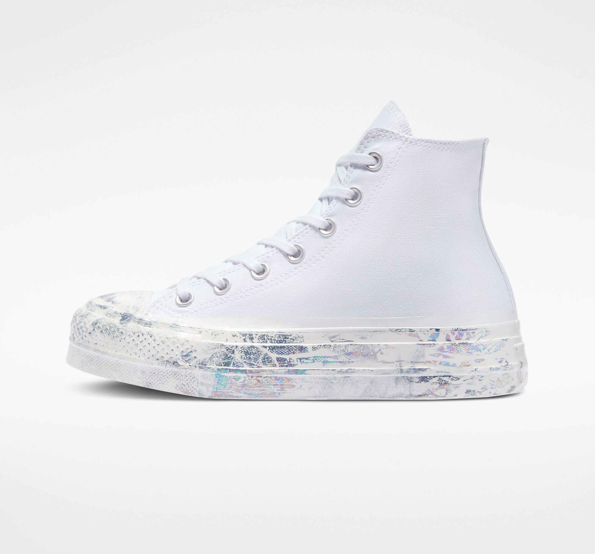 Converse Chuck Taylor All Star Lift Platform White Iridescent White ...