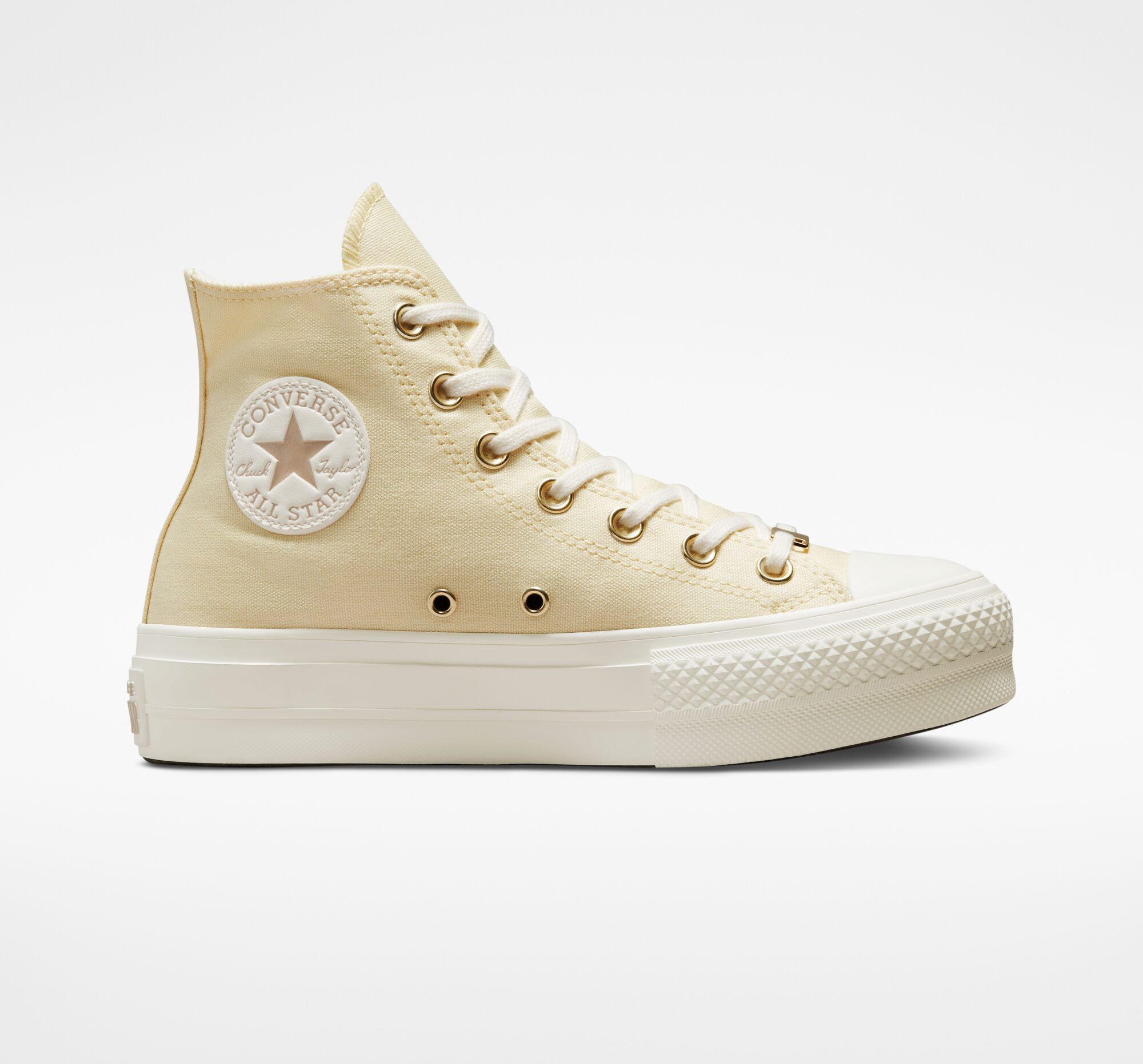 Converse Chuck Taylor All Star Lift Platform Tonal Gold Soft Dune/light ...