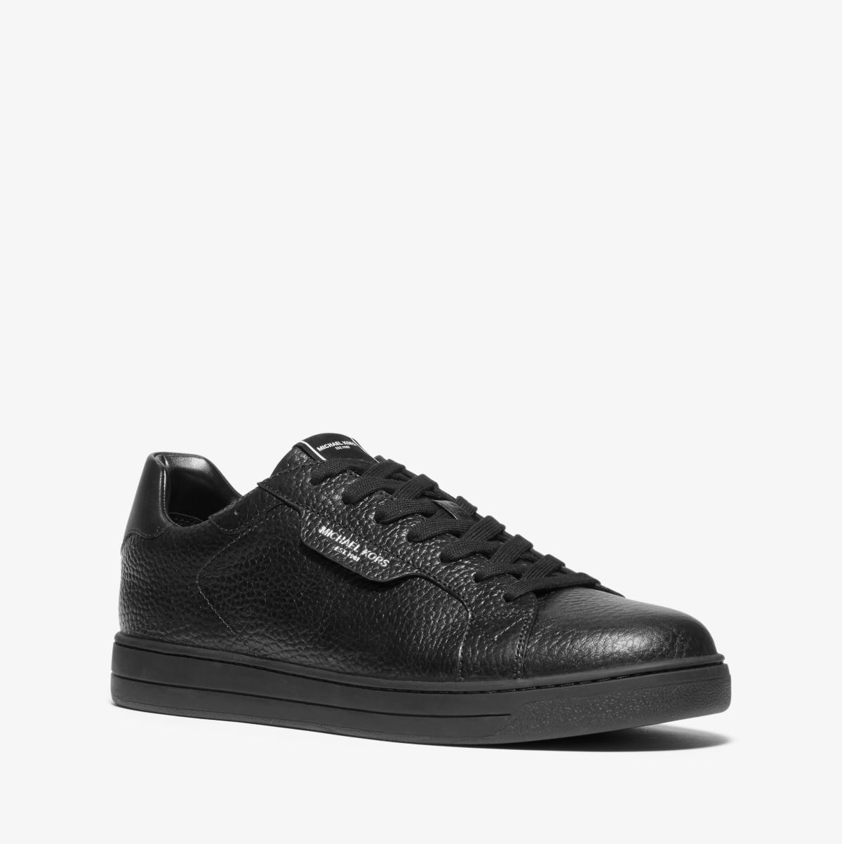 Michael Kors MK Keating Pebbled Leather Trainers - Black (42F9KEFS1L-0001)