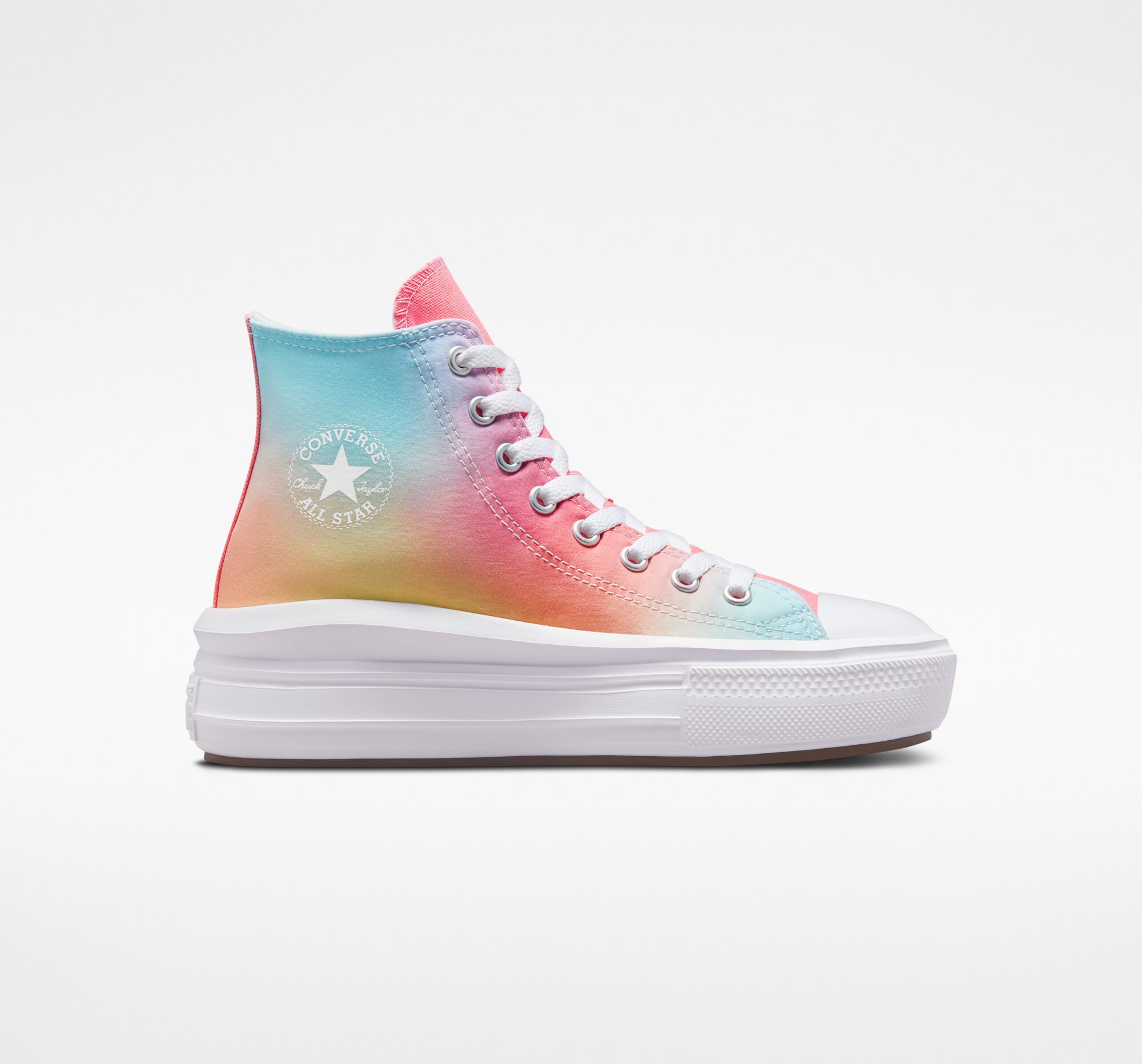 Converse Chuck Taylor All Star Move Platform Rainbow Ombre Lawn ...
