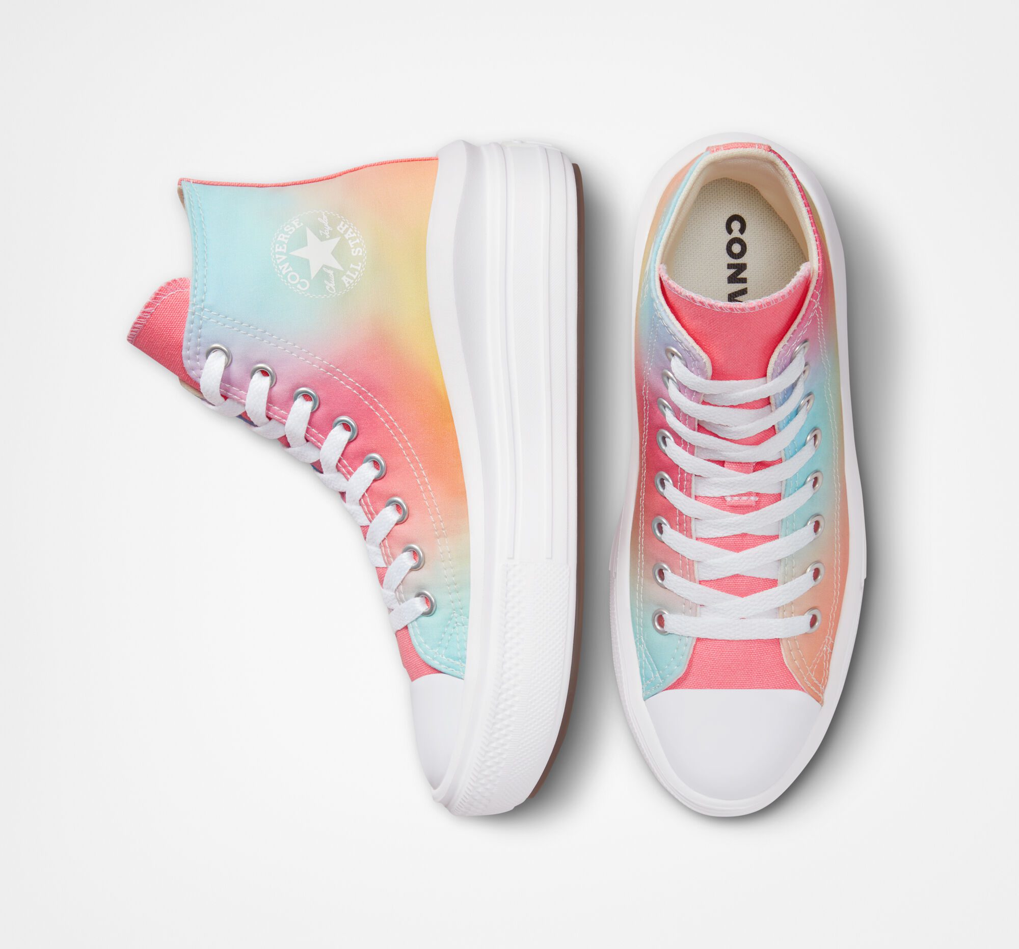 Converse Chuck Taylor All Star Move Platform Rainbow Ombre Lawn ...