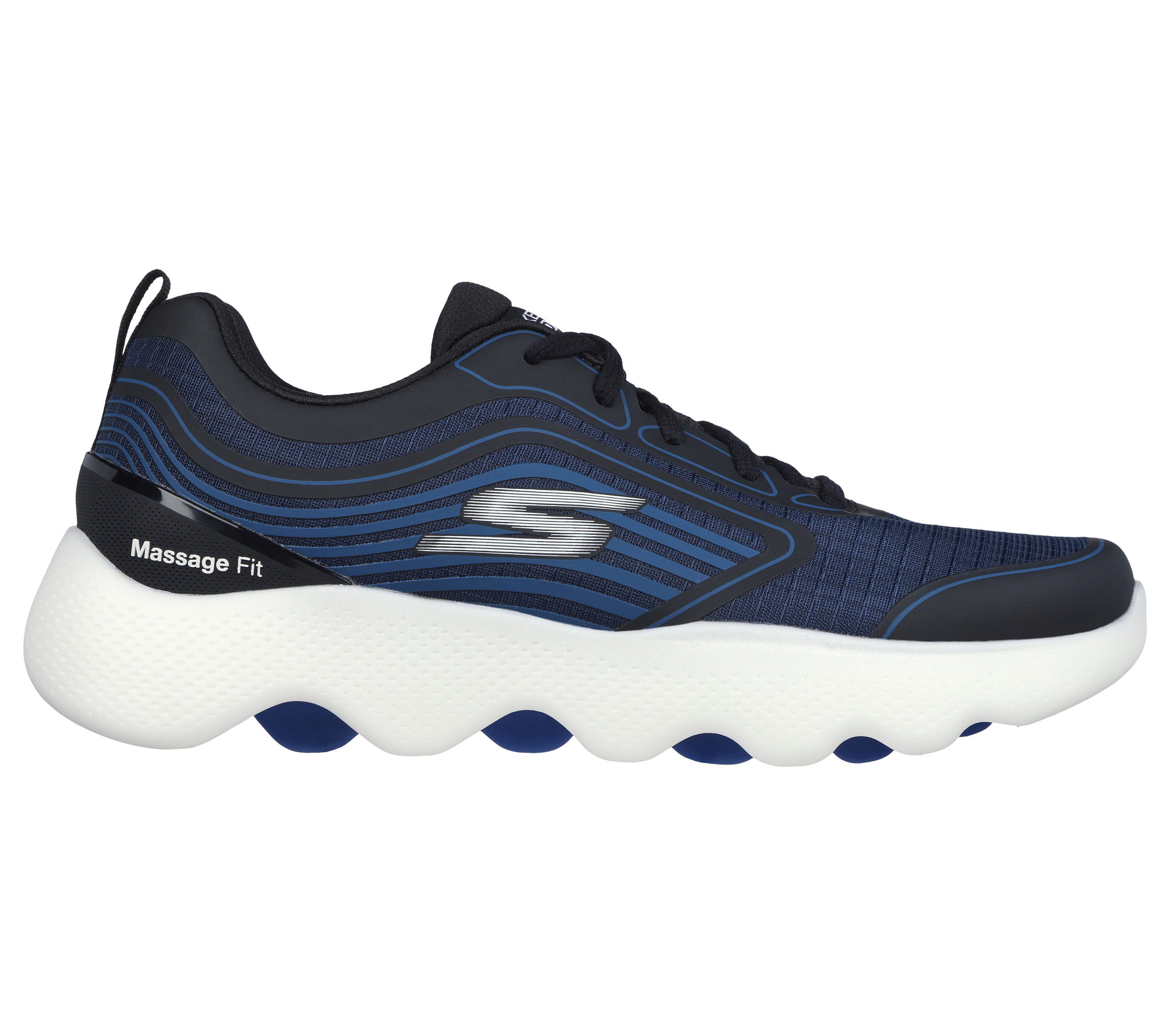 Skechers GO WALK Massage Fit - Hydro Massage - Marine / Zwart (216412-NVBK)