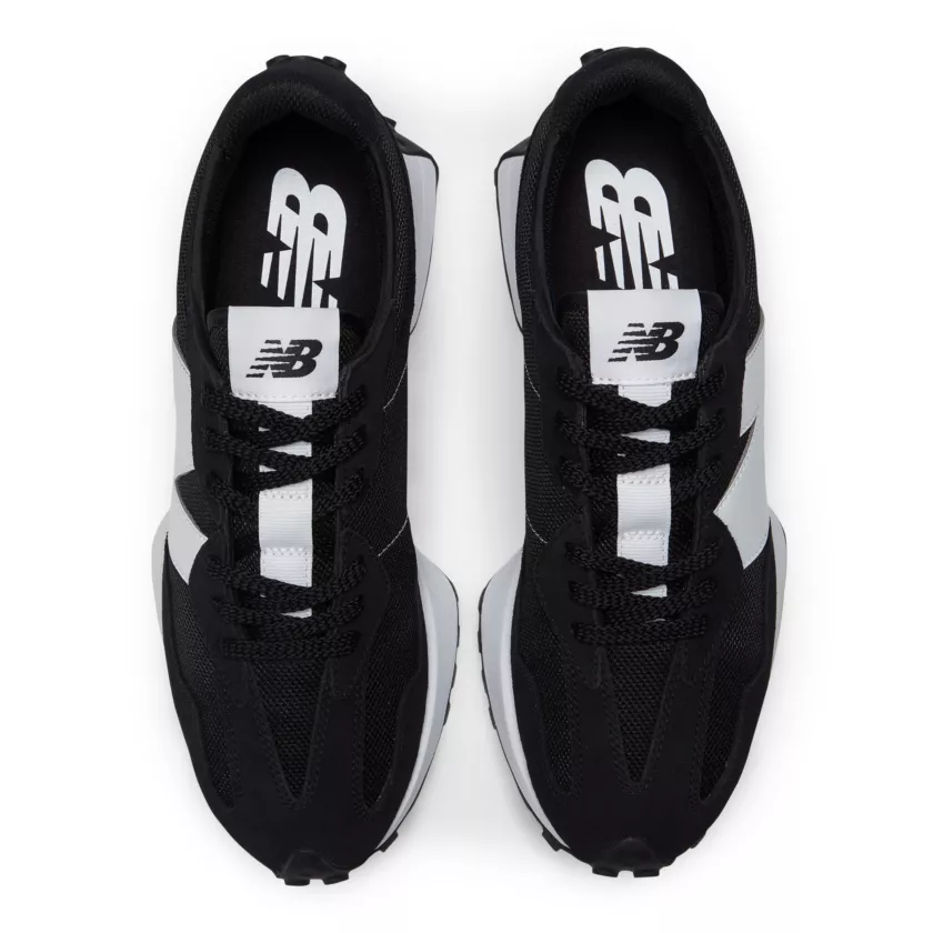 New Balance 327 Black White N Logo (MS327CBW)